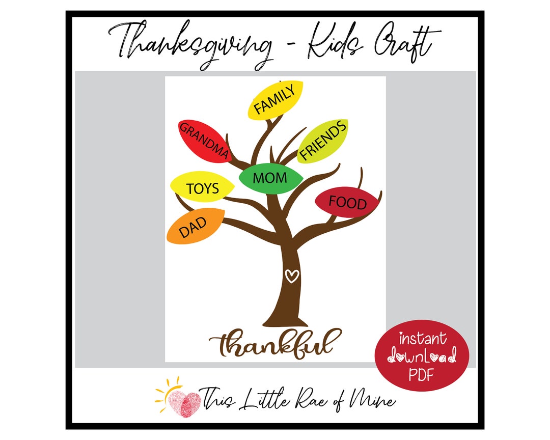 Gratitude Tree - Thankful - Leaves - Thanksgiving - Keepsake ...