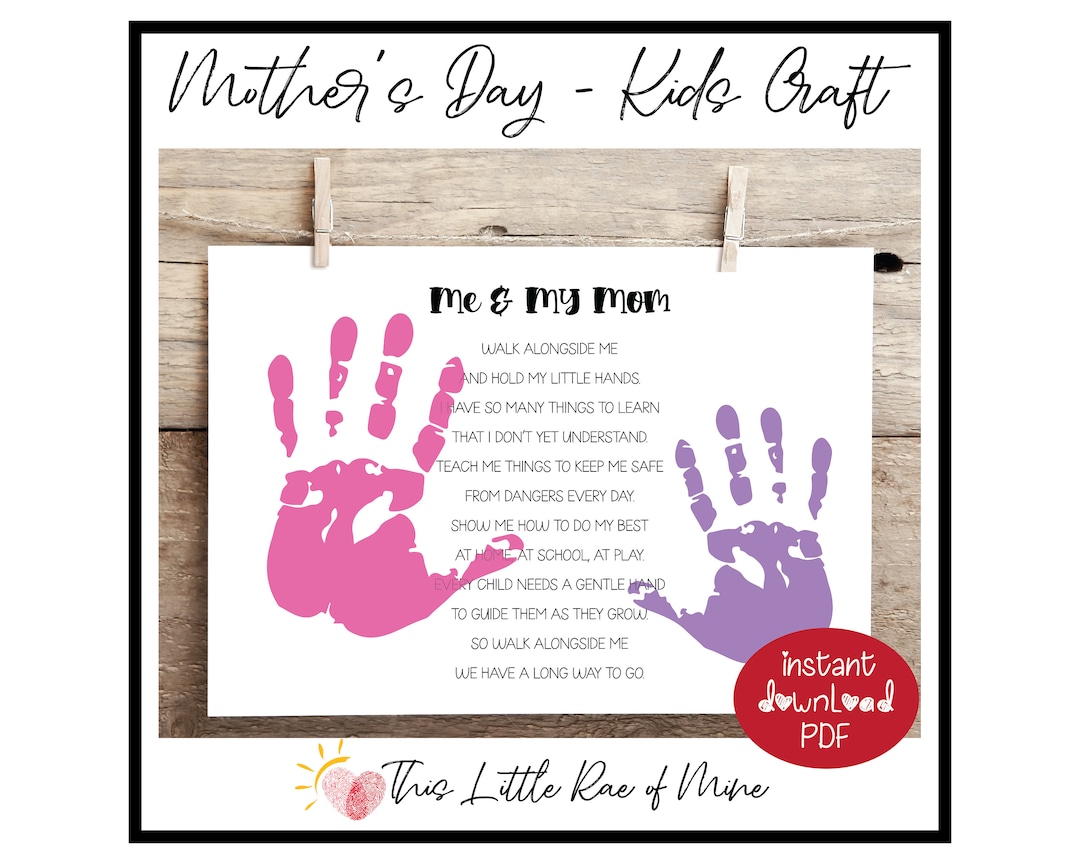 Me & My Mom - Happy Mother's Day - Poem – Printable - Keepsake ...