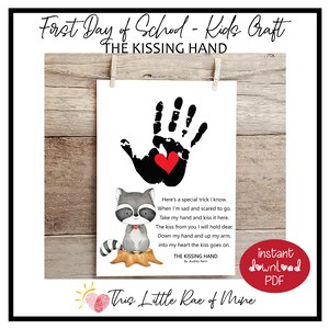 The Kissing Hand - Racoon - Story Book Craft - First Day of School ...