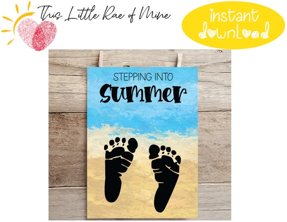 Stepping Into Summer Beach Sand Footprint Handprint - Etsy