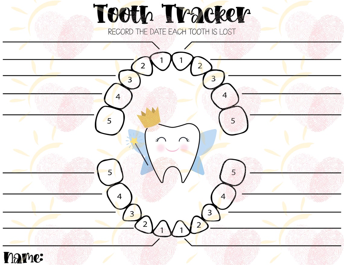Tooth Tracker and Receipt Tooth Fairy Certificate | Etsy