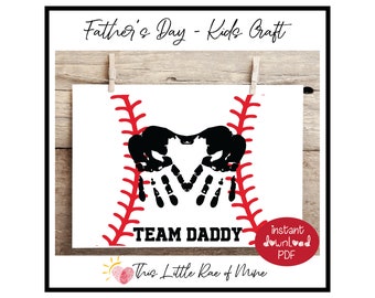 Slam Dunk Basketball Father's Day Printable Handprint Art Keepsake DIY ...