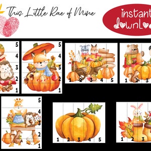 Fall Number Sequence Puzzle - Printable Number Activity - Math for ...