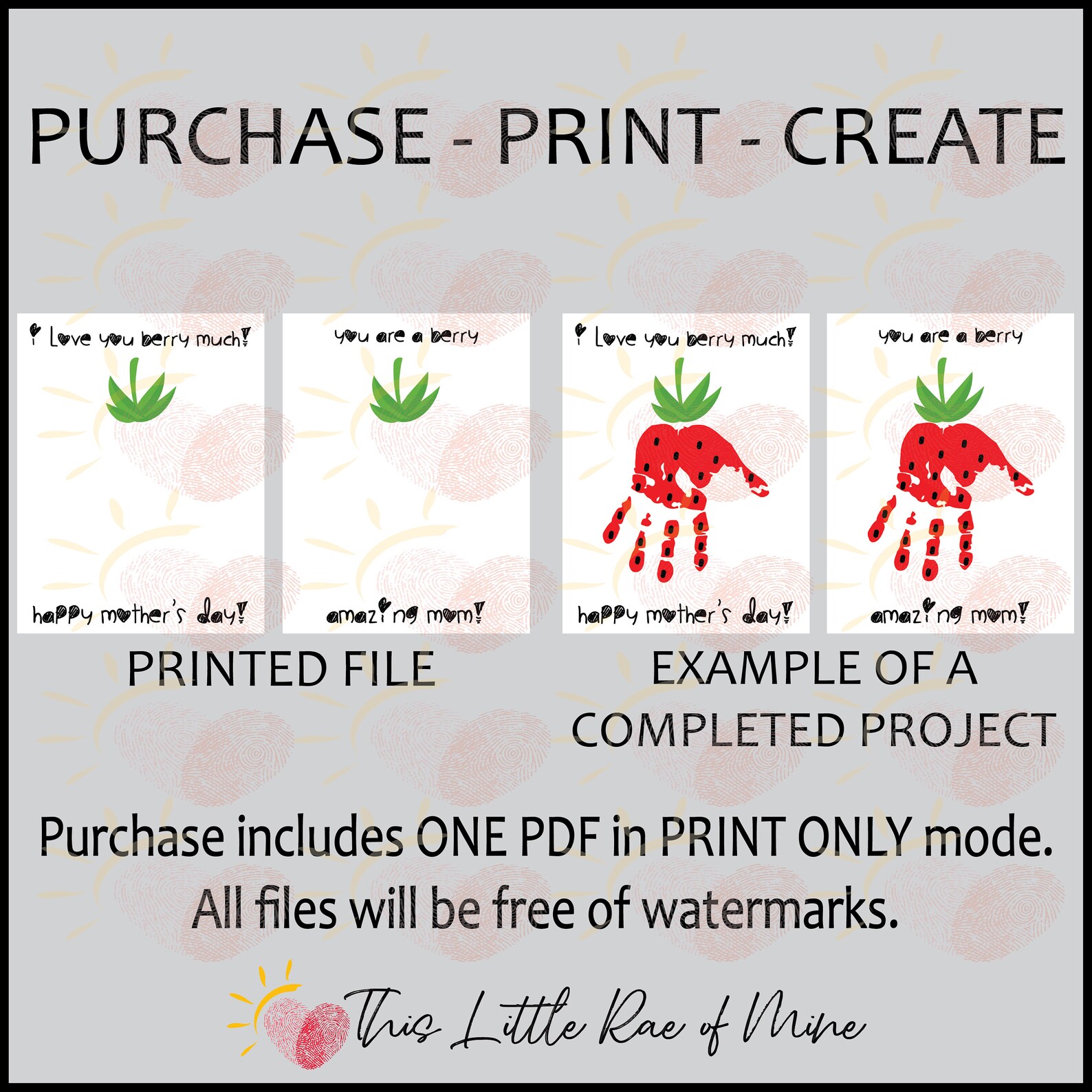 Love You Berry Much Mother's Day Strawberry - Etsy