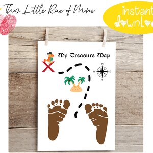 Treasure Map Treasure Hunt Pirate Summer Footprint Art - Etsy