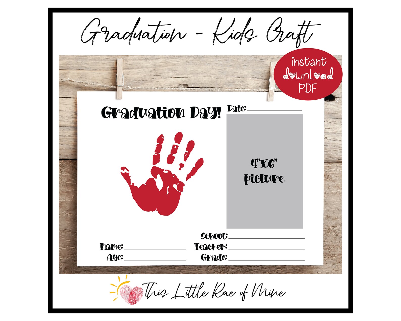 Graduation Day - Preschool - Prek Kindergarten – Keepsake – Sign ...