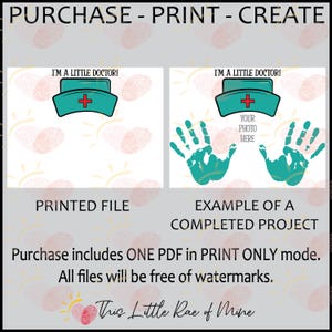 Little Doctor - Handprint Art - Photo - Keepsake - Printable - Kids ...
