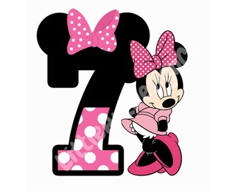 Minnie Mouse 7th Birthday Shirt - Etsy