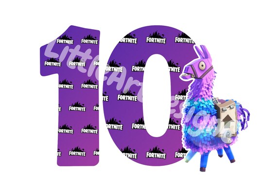 Printable Fortnites 10th Birthday Fortnight Cake Topper | Etsy