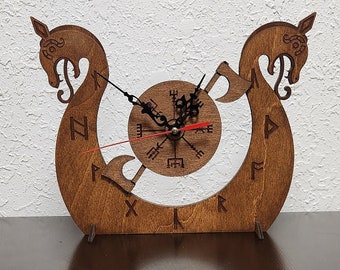Desk Wooden Clock Inspired by Indian Culture - Etsy