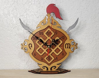 Desk Wooden Clock Inspired by Indian Culture - Etsy