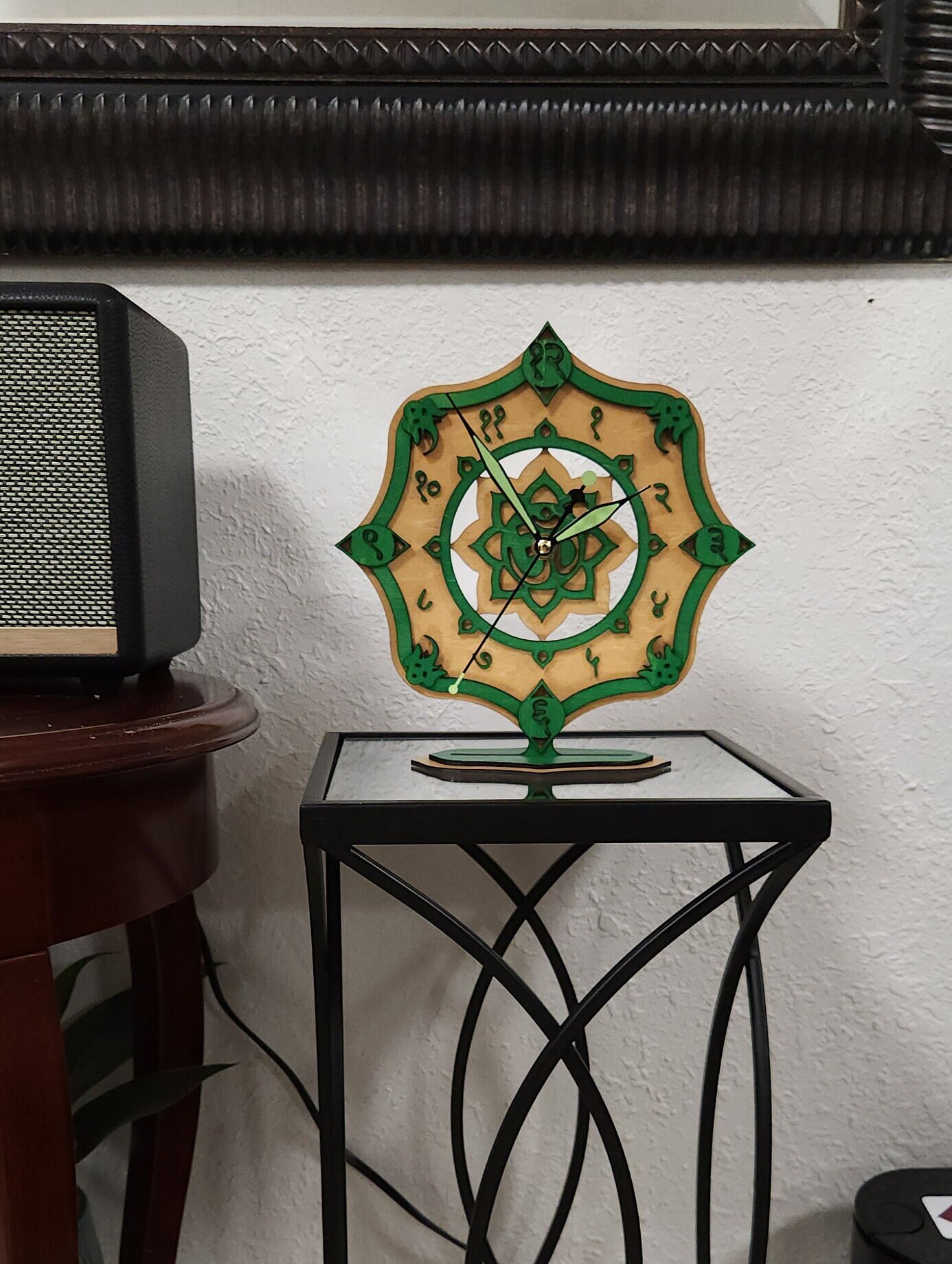 Desk Wooden Clock Inspired by Indian Culture - Etsy