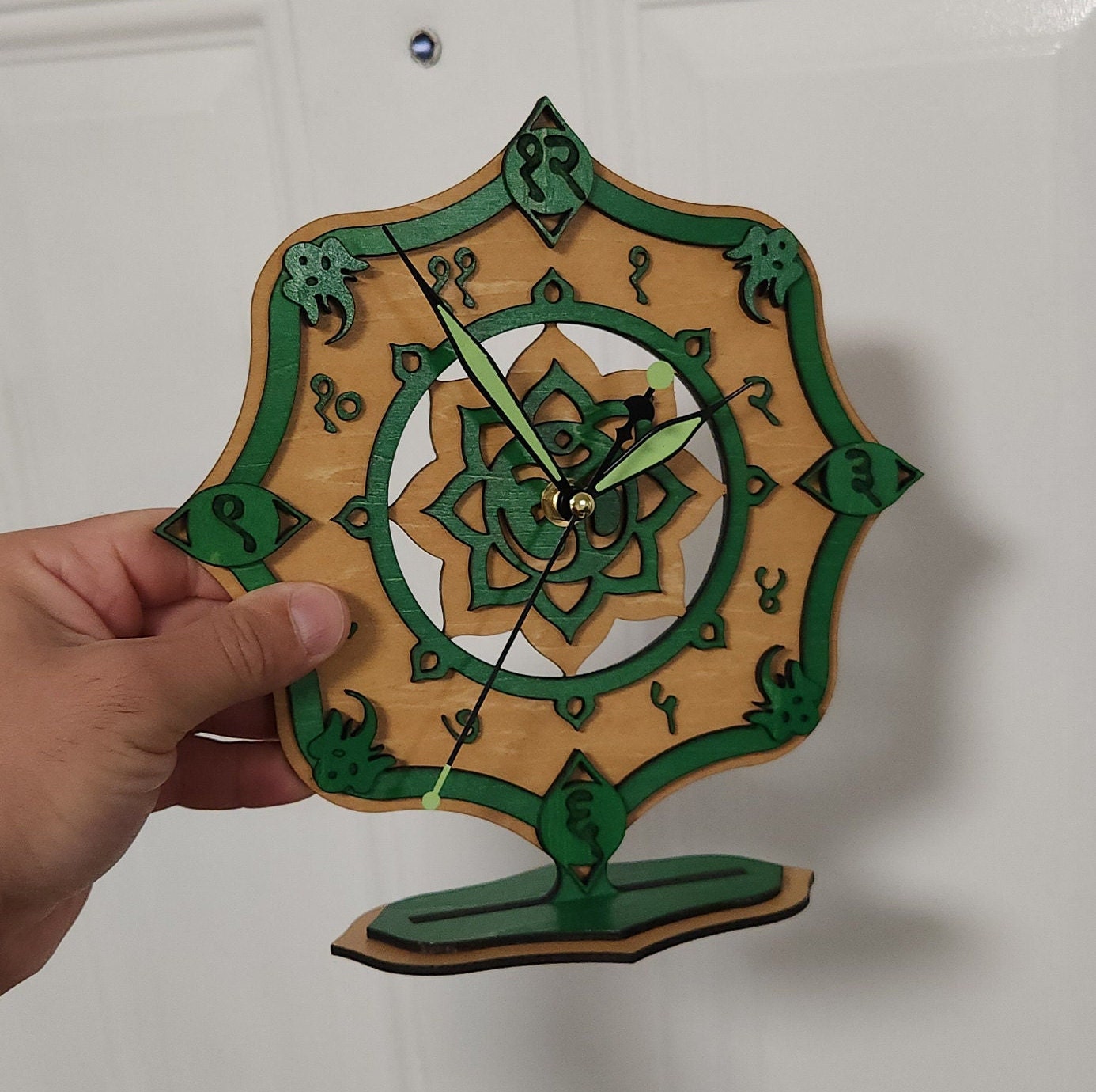 Desk Wooden Clock Inspired by Indian Culture - Etsy