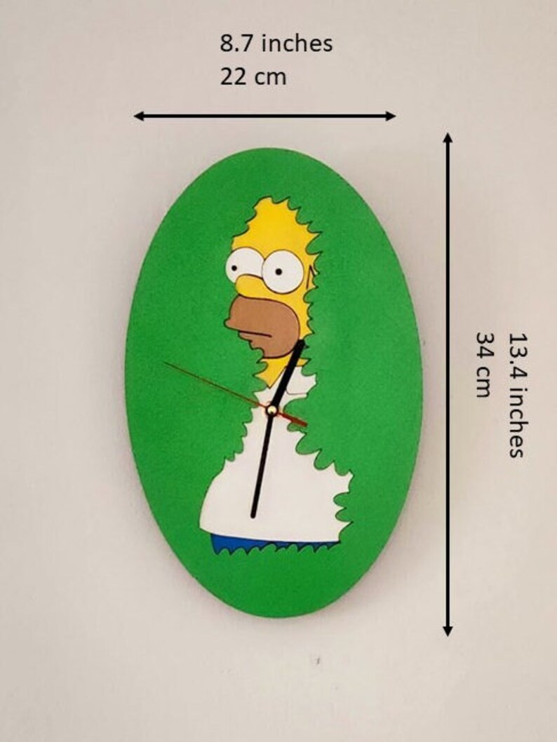 Homer Simpson Into the Bushes Wooden Wall Clock - Etsy