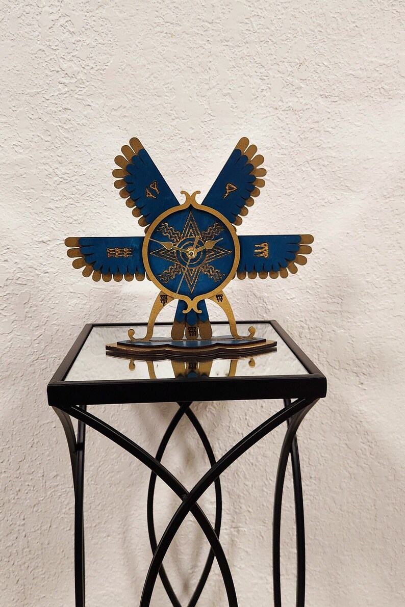 Mesopotamian Sumerian Wooden Desktop Clock - Etsy
