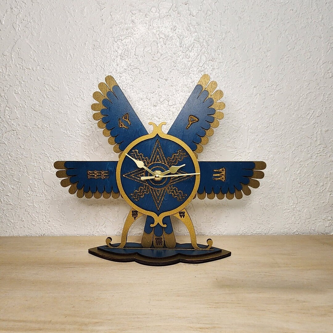 Mesopotamian Sumerian Wooden Desktop Clock - Etsy