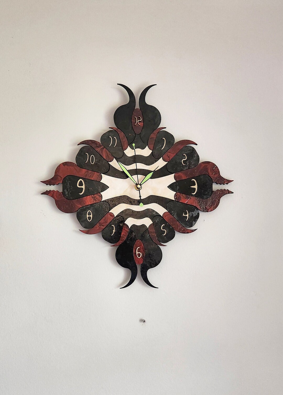 Gothic Style Wooden Wall Clock - Etsy