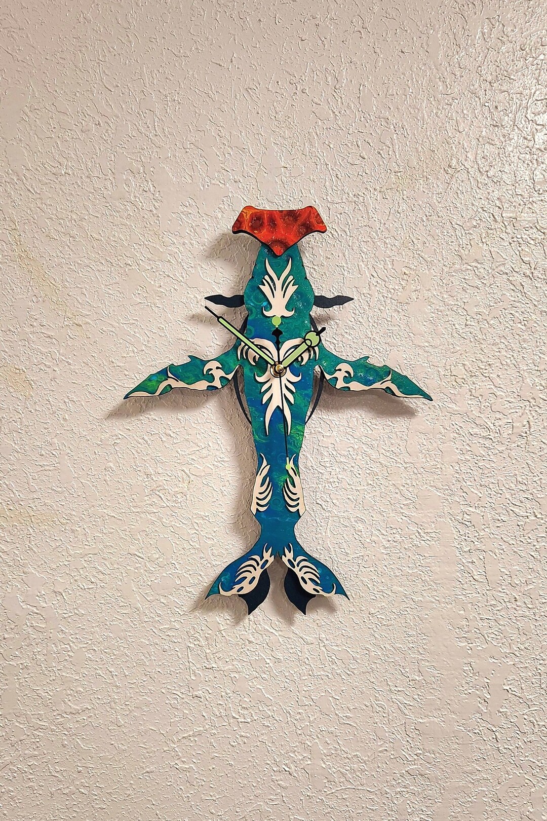 Avatar Tulkun Green and Blue Fluid Paint Wooden Wall - Etsy