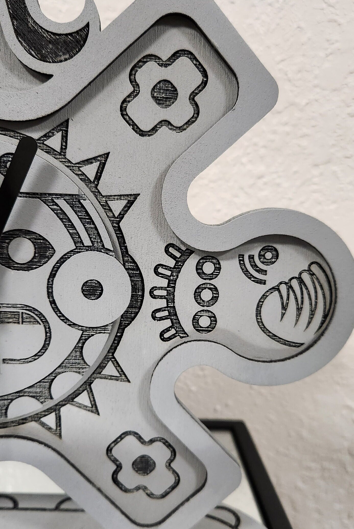 Aztec Style Wooden Tabletop Clock - Etsy