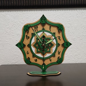 Desk Wooden Clock Inspired by Indian Culture - Etsy