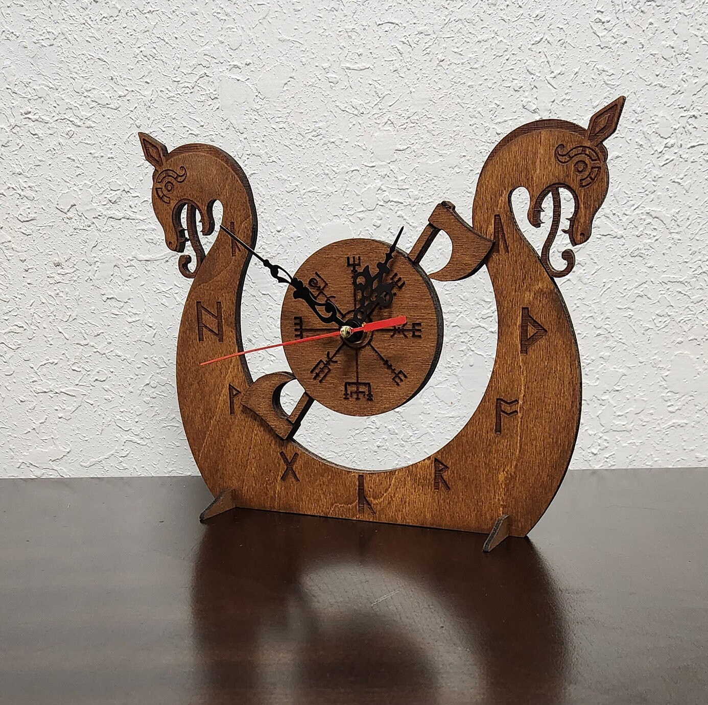 Viking Scandinavian Ship Dragon Runes Vegvisir Laser - Etsy