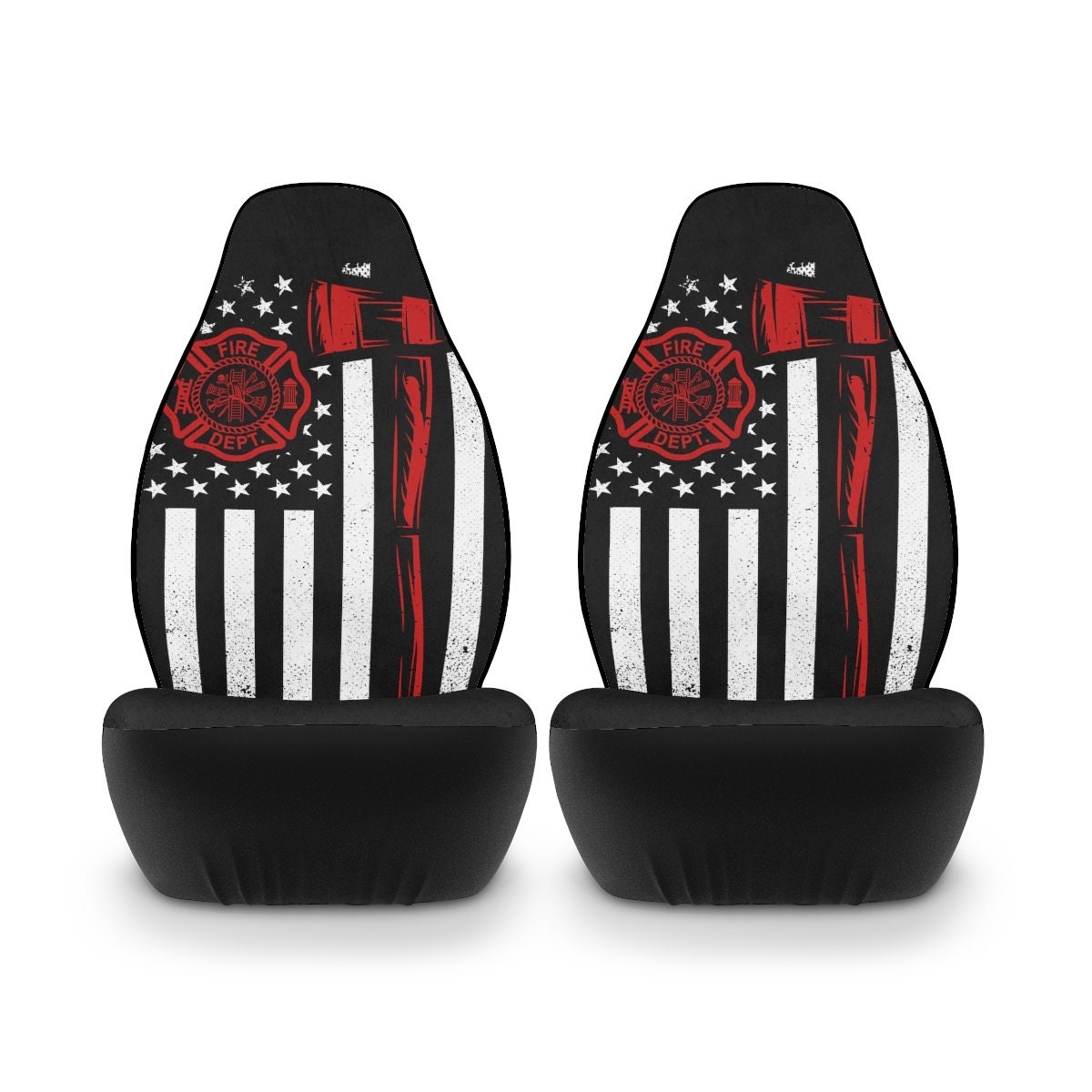 Firefighter & Axe Car Seat Cover, Flag Seat Cover, Fire Life Seat Cover ...