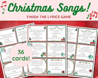 Christmas Carol Song Game, Letter Riddle, Carol Finish the Lyric Game ...