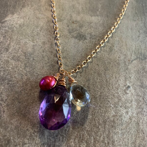 Fuschia Necklace - Etsy