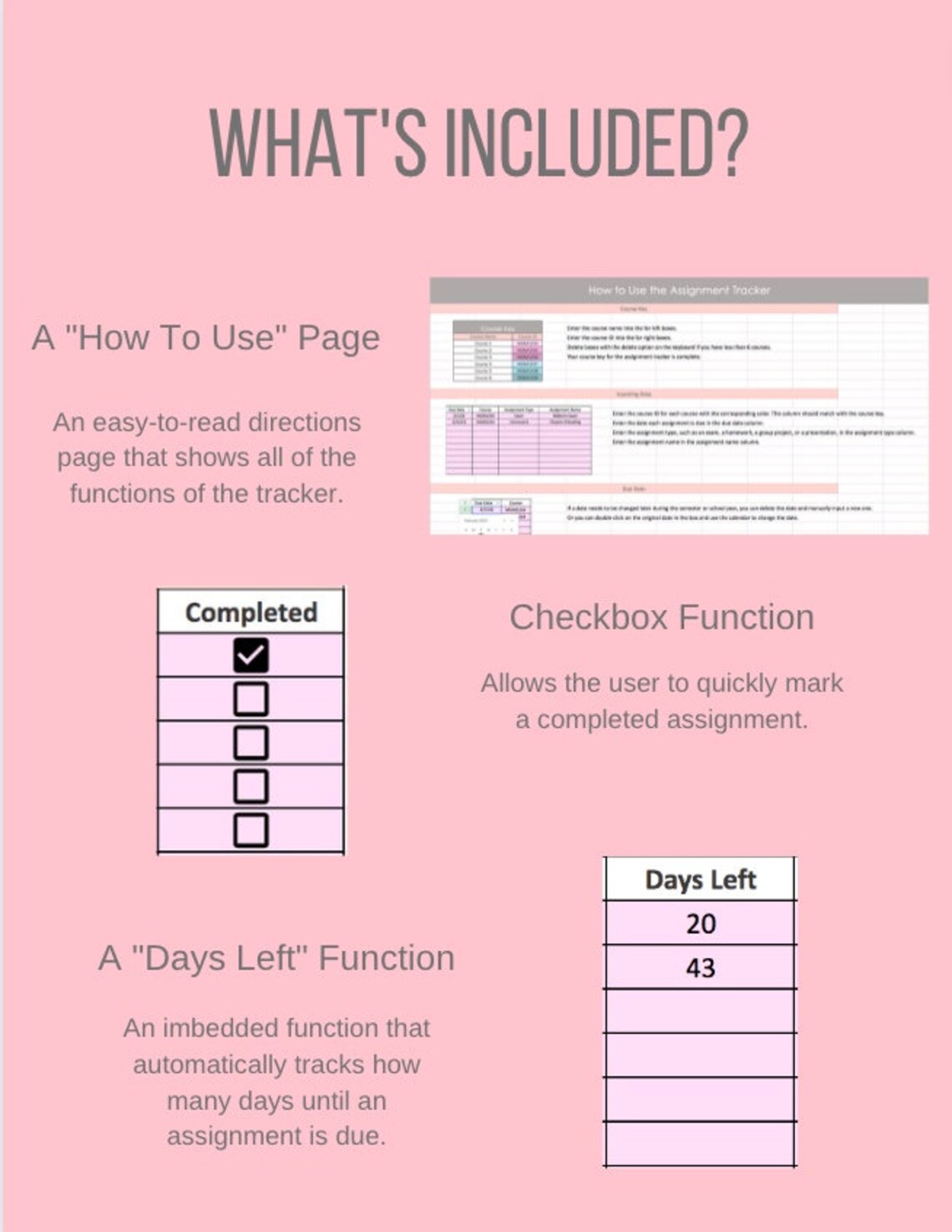 Class Assignment Tracker Google Sheets Spreadsheet Template | Digital ...