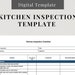 Complete Kitchen Inspection Template | Kitchen Inspection Template ...