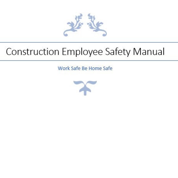 Construction Employee Handbook - Etsy