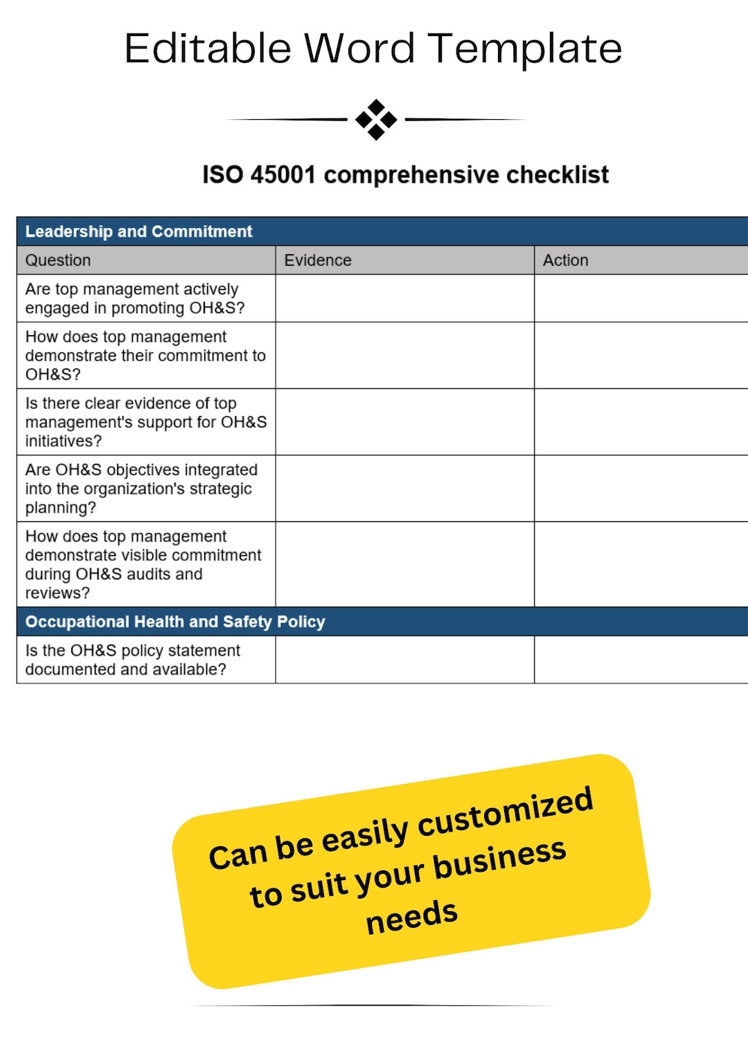 ISO 45001 Checklist for Hassle-free Audit Success ISO 45001 ...