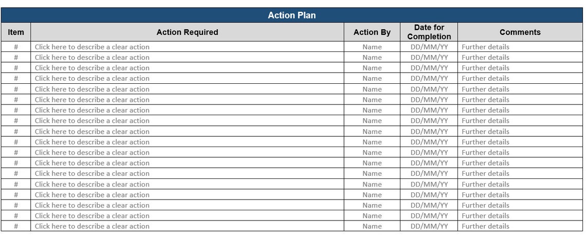 Workplace Inspection Checklist Template Word | Comprehensive H&S ...