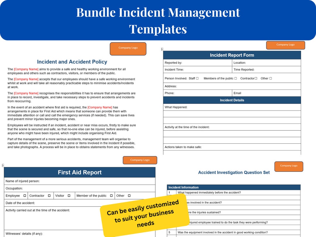 Bundle Complete Accident/incident Management: Policy, Two Forms ...