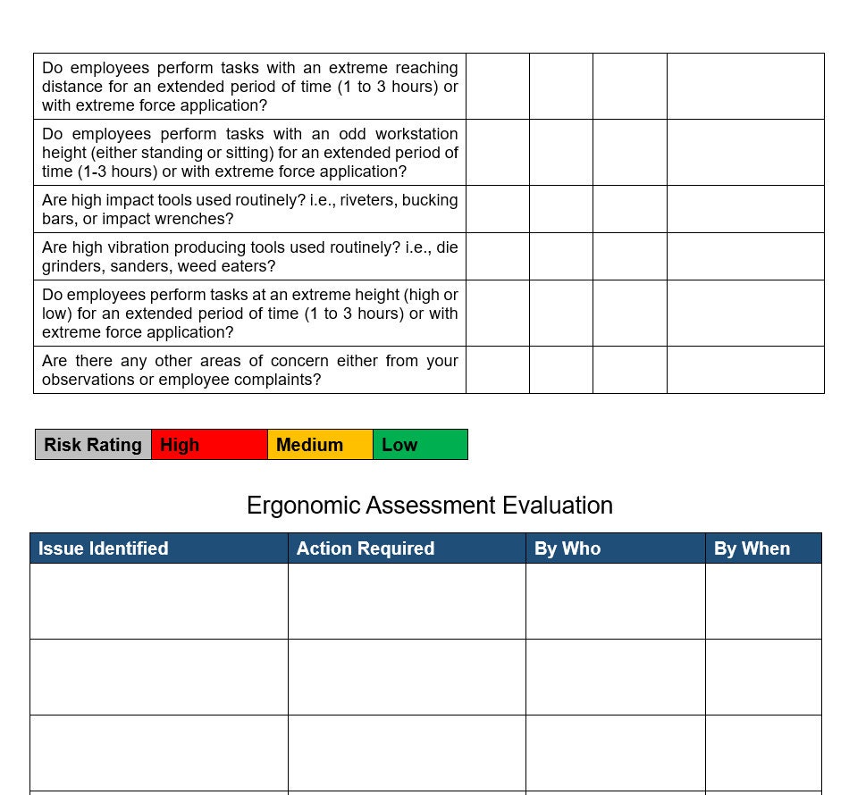 Bundle Complete Workplace Wellness Made Easy: Ergonomic Assessment and ...