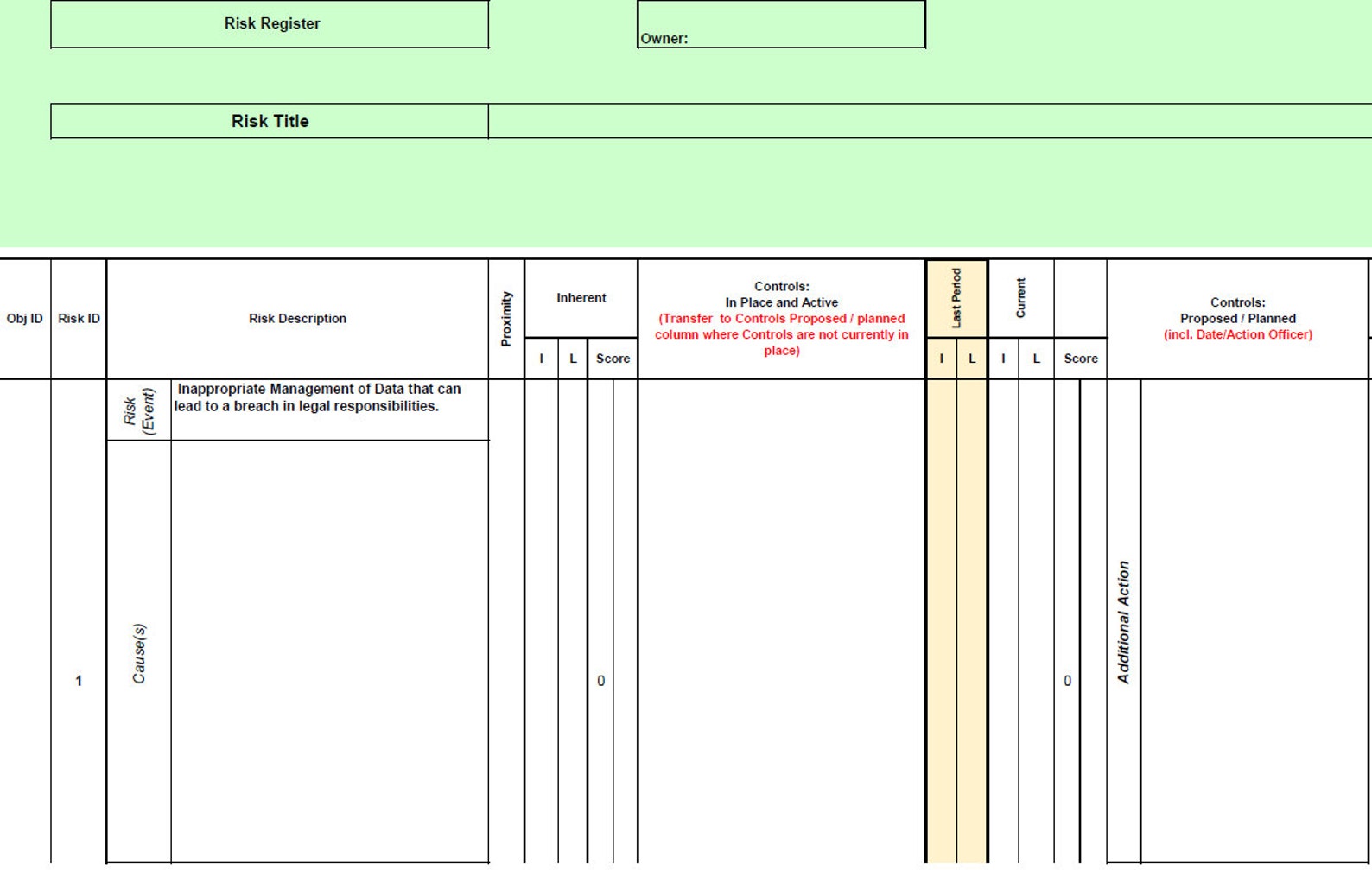 Risk Register Template | Project Risk Register Template in Excel ...