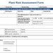 Comprehensive Plant Risk Assessment Form Instant Download, Editable ...
