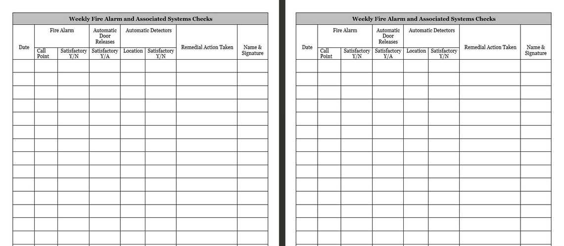 Fire Safety Log Book - Perfectly Detailed | Fire Safety Log Book ...
