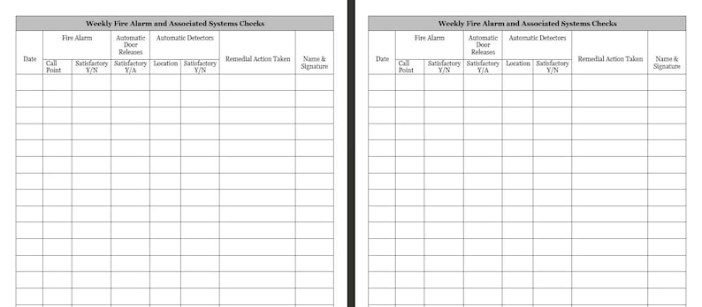 Fire Safety Log Book - Perfectly Detailed | Fire Safety Log Book ...