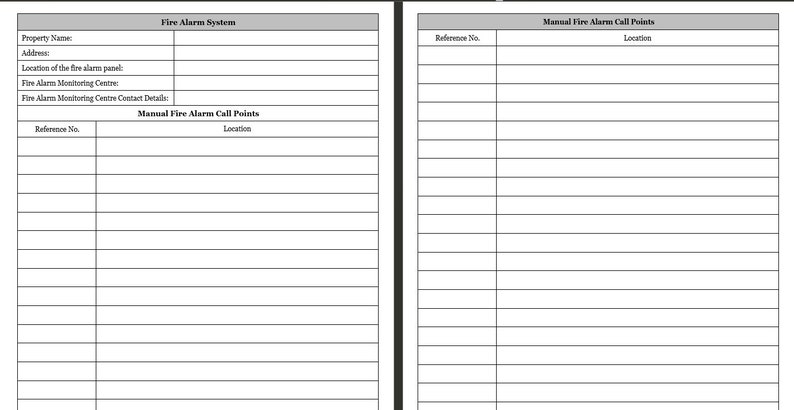 The Most Complete Fire Safety Log Book Fire Safety Log Book Printable ...