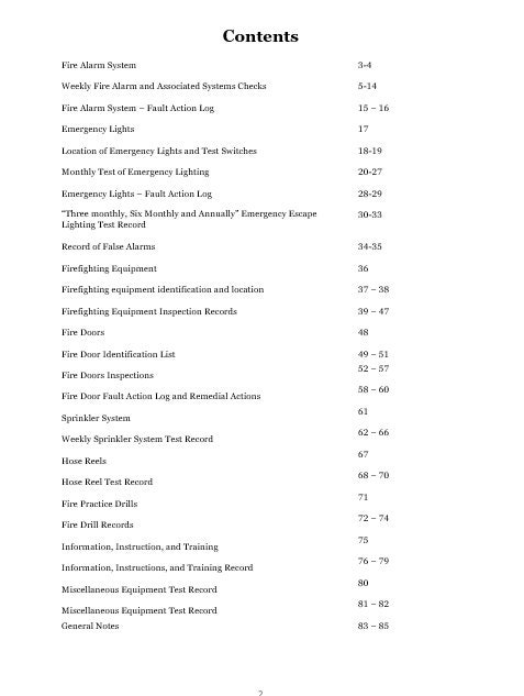 Fire Safety Log Book - Perfectly Detailed | Fire Safety Log Book ...