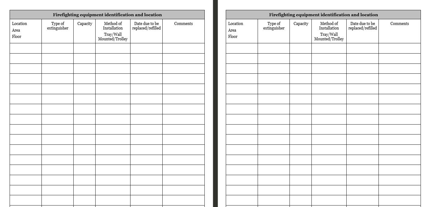 The Most Complete Fire Safety Log Book Fire Safety Log Book Printable ...