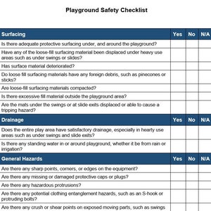 Complete Playground Safety Inspection Template | Playground Inspection ...