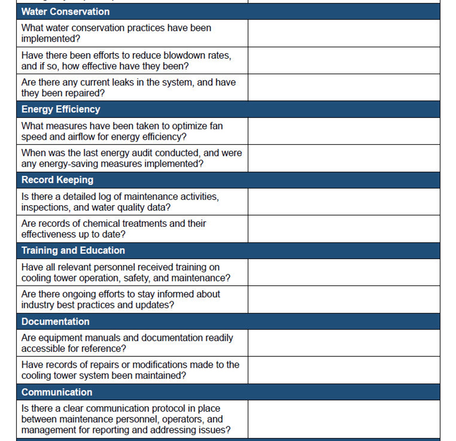 Complete Legionella Cooling Tower Management Checklist - Legionella ...
