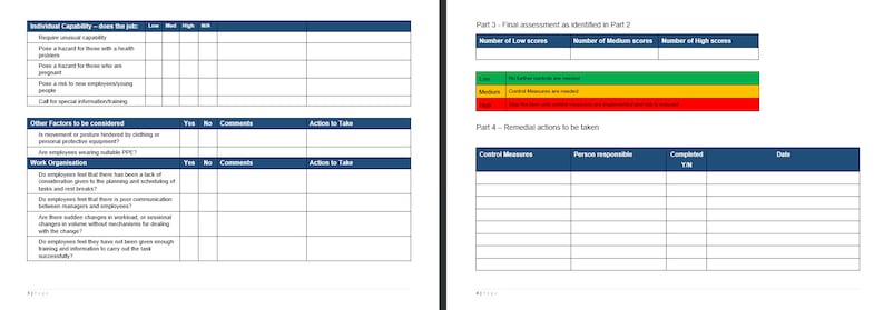 Manual Handling Risk Assessment Template | OSHA Compliant - Instant ...