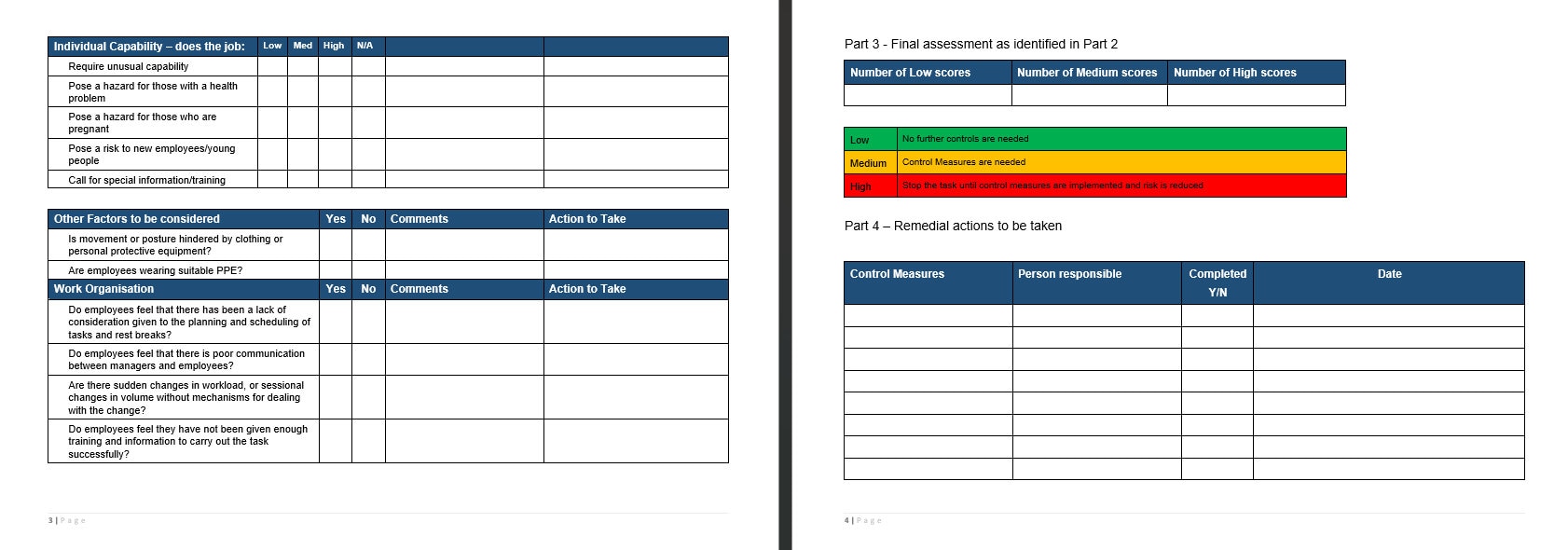 Manual Handling Risk Assessment Template OSHA Compliant Instant ...