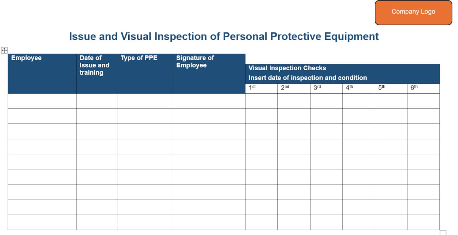 PPE Inspection Forms and Equipment Register Bundle | Editable H&S PPE ...