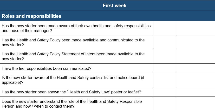 Complete Health and Safety Induction Template | Health and Safety ...