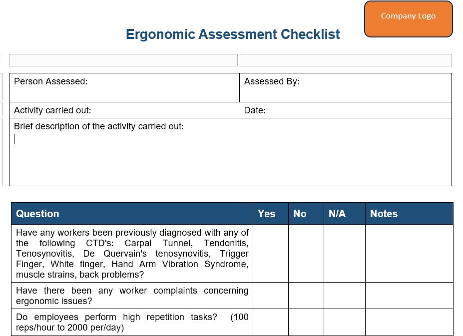 Bundle Complete Workplace Wellness Made Easy: Ergonomic Assessment and ...