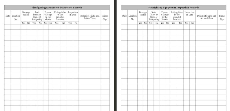 Fire Safety Log Book - Perfectly Detailed | Fire Safety Log Book ...